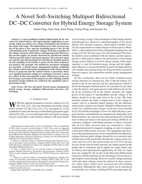 A Novel Soft Switching Multiport Bidirectional Dcdc Converter For