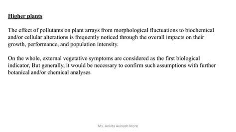 Bioindicators Slide Pptx