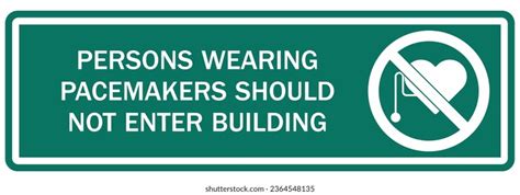 Magnetic Field Pacemaker Warning Sign Labels Stock Vector Royalty Free