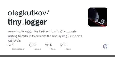 github olegkutkov tiny logger very simple logger for unix written in c supports writing to