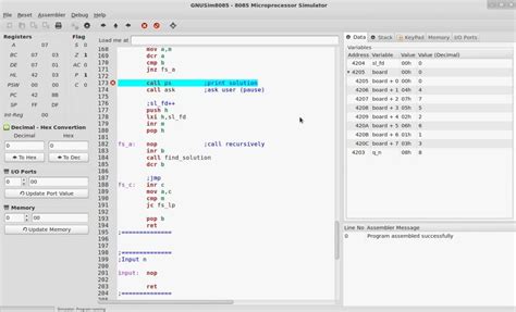 gnusim8085 8085 mikroprocesorski simulator ovisnici o linuxu