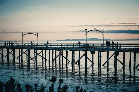 Premium Photo Old Wooden Suspension Bridge In White Rock South Surrey