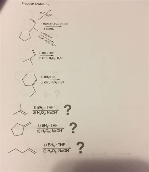 Solved Practice Problems H H SO Hg O C CF CH OH Chegg Com