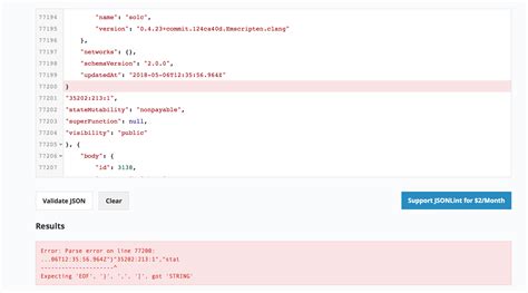 unexpected token in json at position 15566 on truffle migrate · issue 797 · trufflesuite