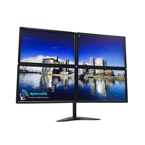 Multi Screen Quad Trading Monitor Bundle 4 X 23″ Monitors Displayport Specola