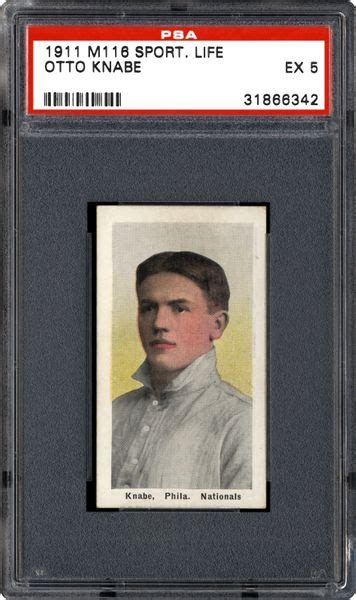 1911 Sporting Life M116 Otto Knabe Psa Cardfacts®