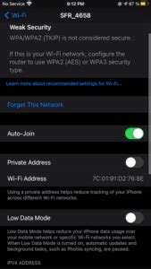 Fix Weak Security IOS WiFi Warning Error On IPhone IPad