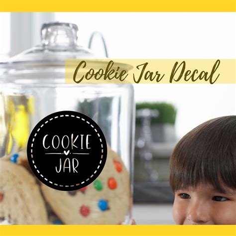 Farmhouse Round Cookie Jar Label Vinyl Decal Sticker For Kitchen