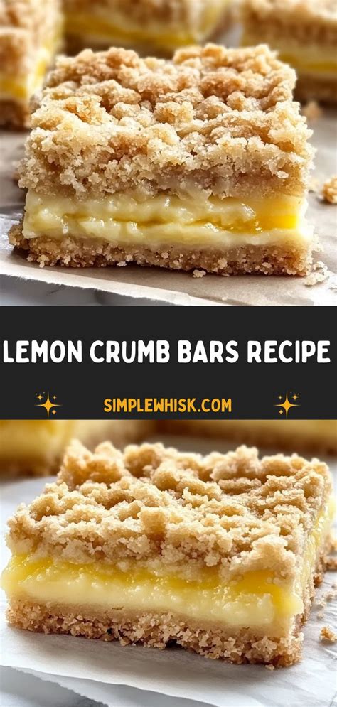 Lemon Crumb Bars Recipe Lemon Dessert Recipes Dessert Bar Recipe