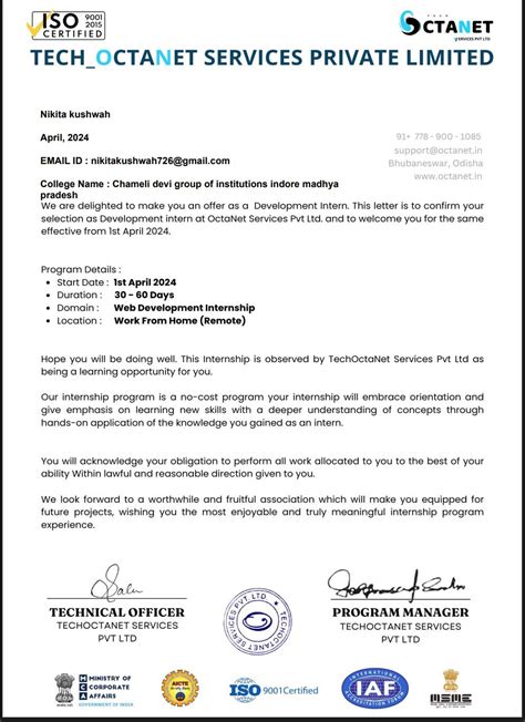 Nikita Kushwah On Linkedin Webdevloper Octanet Techoctanet Octanet Octanet Webdevelopment