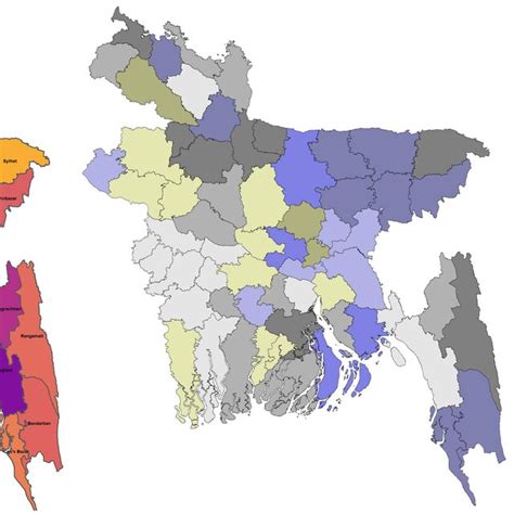 spatial distribution of district level stunting through univariate map