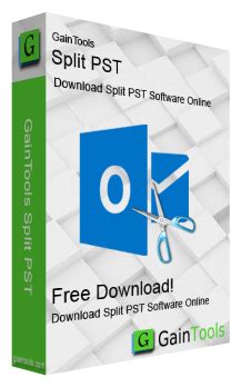 GainTools Split PST Tool To Split Large Sized Outlook PST Files Quickly