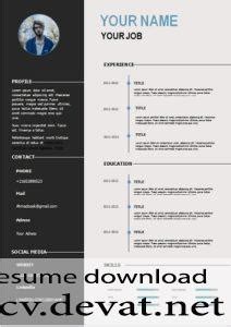 Free CV Resume Template Word Docx CV Resume Download Share