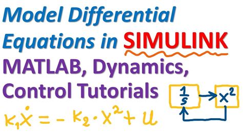 Model And Solve Differential Equations In Simulink Matlab Dynamics And Control Tutorials