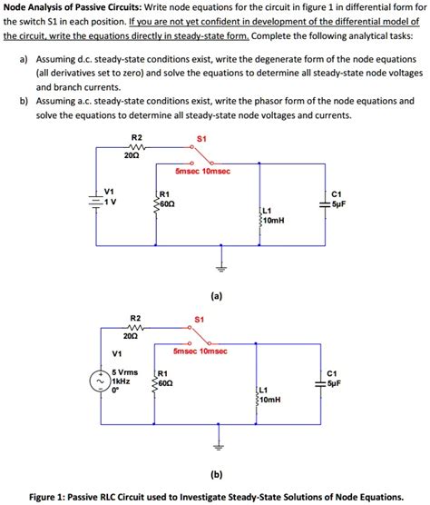 Solved Node Analysis Of Passive Circuits Write Node Equations For The Circuit In Figure 1 In