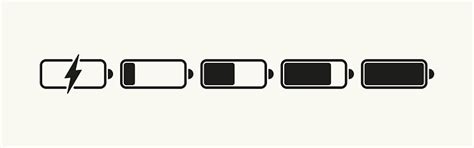 배터리 충전 상태 설정 아이콘입니다 방전 전체 번개 전기 축압기 전기 전원 공급 장치 기술 개념 비즈니스 및 광고에 대한 벡터 라인 아이콘 3차원 형태에 대한 스톡 벡터