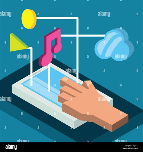 Isometric Smartphone With Apps Options Stock Vector Image And Art Alamy