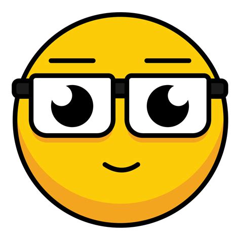 Nerd Face With Smile Icon Download On Iconfinder