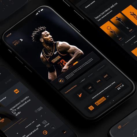 a dynamic sports app interface with realtime stats and engaging visuals premium ai generated image