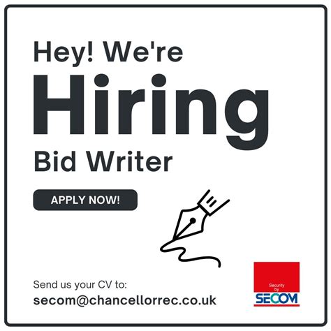 Secom Plc On Linkedin Secom Secomplc Jobopportunity Bidwriter