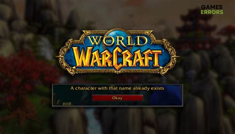 Wow A Character With That Name Already Exists What To Do