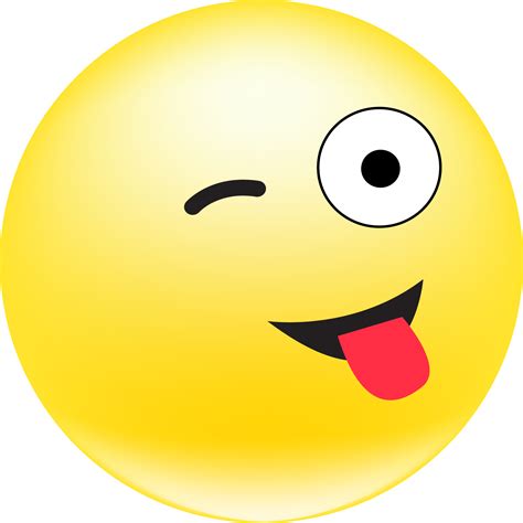 Cute Wink Emoji Element 44761608 Png