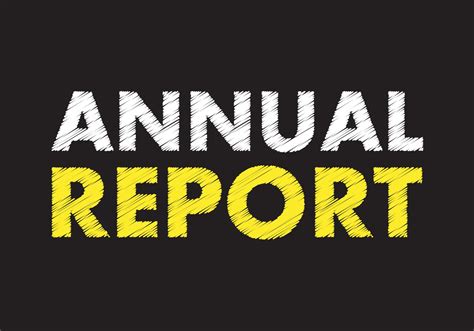 Annual Report Writing Text On Black Chalkboard Vector Illustration