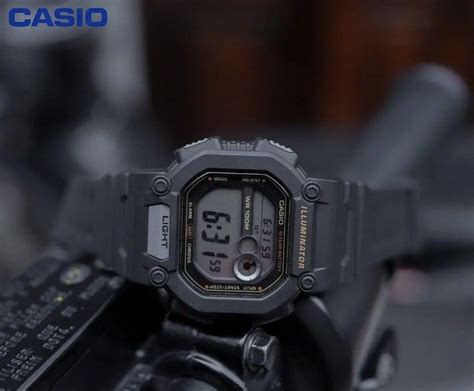 Casio W 737hx 1a Illuminator Digital Quartz W737hx 1a Black W737 Brand New Mens Fashion