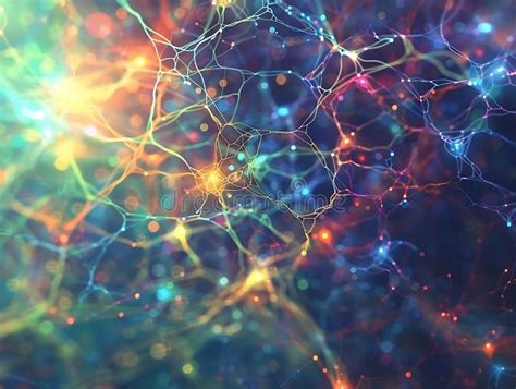 Interconnected Neural Network Abstract Matrix Background Concept Art