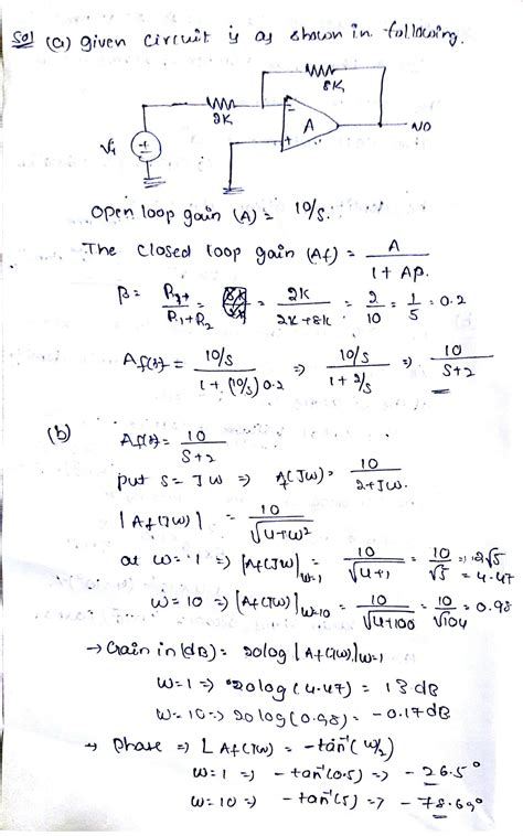 Operational Amplifier Closed And Open Loop Gain Electrical
