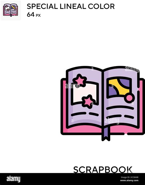 Scrapbook Special Lineal Color Vector Icon Illustration Symbol Design