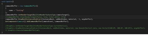 graphics drawmeshinstancedindirect vs commandbuffer