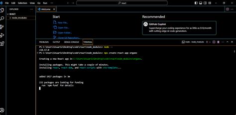 Dúvida Erro ao inicializar o comando npx create react app organo React desenvolvendo