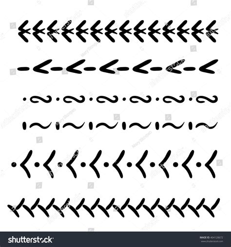 Hand Drawn Vector Line Border Set Stock Vector Royalty Free 404128672 Shutterstock