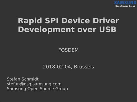 Rapid Spi Device Driver Development Over Usb Pdf
