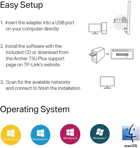 Tp Link Usb Wifi Adapter For Desktop Pc Ac Mbps Usb