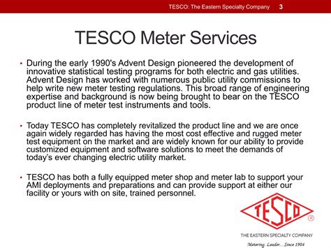 Tesco Meter Services Ppt