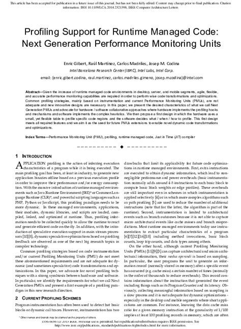 Pdf Profiling Support For Runtime Managed Code Next Generation