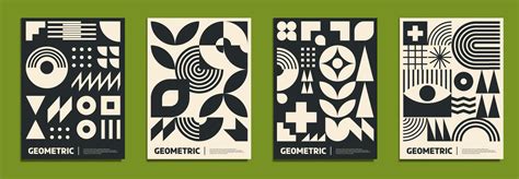 Monochrome Modern Abstract Geometric Patterns 47108398 Vector Art At Vecteezy