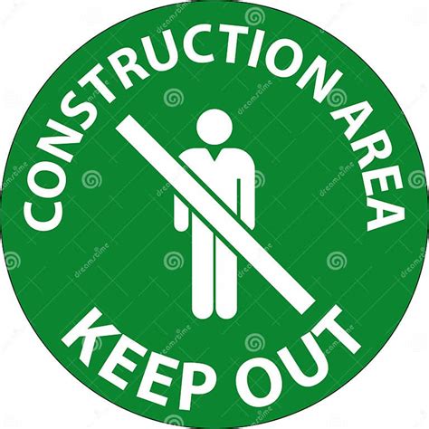 Safety First Sign Construction Area Keep Out Stock Vector