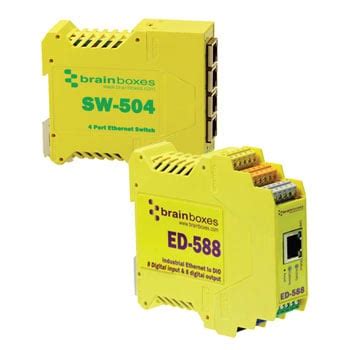 Brainboxes Industrial Ethernet To DIO Ethernet Unmanaged Port Switch Promo Bundle LN