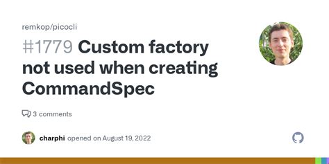 custom factory not used when creating commandspec · issue 1779 · remkop picocli · github