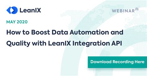 Webinar Recording How To Boost Data Automation And Quality With Leanix