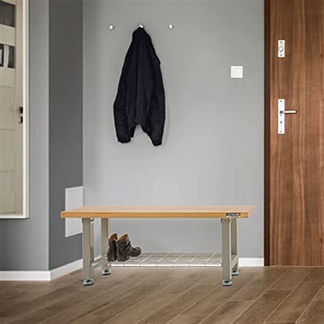 Seville Classics Storage Shelf Wood Bench Granite Pricepulse