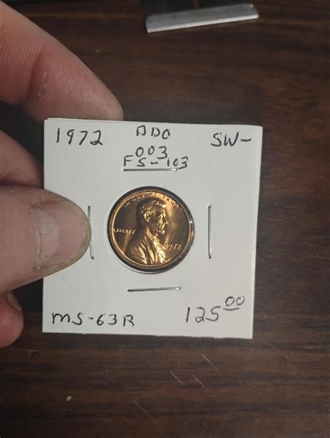 1972 Ddo 003 Fs 103 Doubled Die Lincoln Memorial Cent Ms 63 Red For