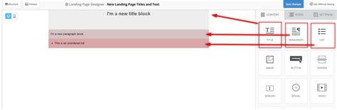 2 How To Add A Title Text And List To Your Landing Page Or Email EngageMoreCRM Com Knowledge