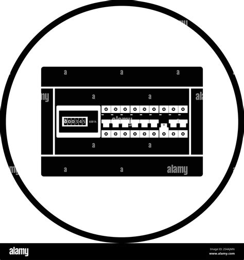 Circuit Breakers Box Icon Thin Circle Design Vector Illustration Stock Vector Image And Art Alamy
