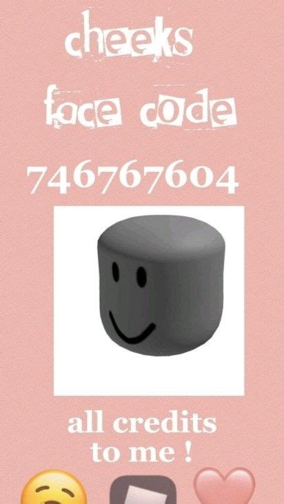 Roblox Cheeks Face Code Coding Bloxburg Decals Codes Aesthetic