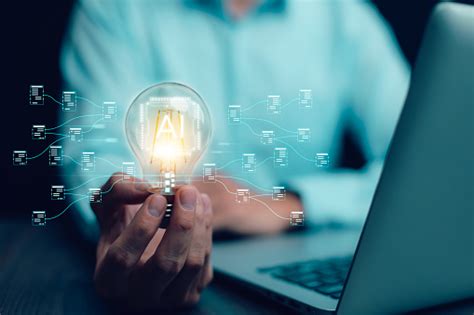 Ai 기술 Openai가 개발한 인공지능 챗봇을 활용한 스마트 Ai와 채팅하는 비즈니스맨 인공지능 미래형 기술 전환 교육 검색 2024년에 대한 스톡 사진 및 기타 이미지