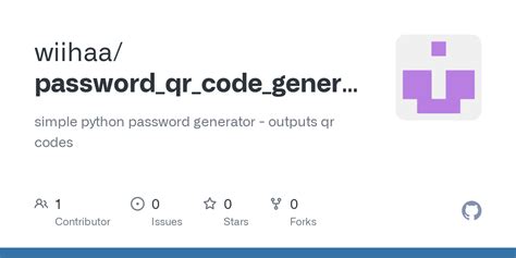 Github Wiihaapasswordqrcodegenerator Simple Python Password